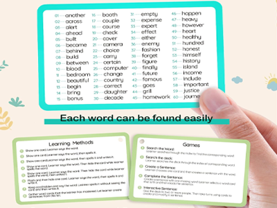 Fichas de palabras visuales para el jardín de infancia | CPPS